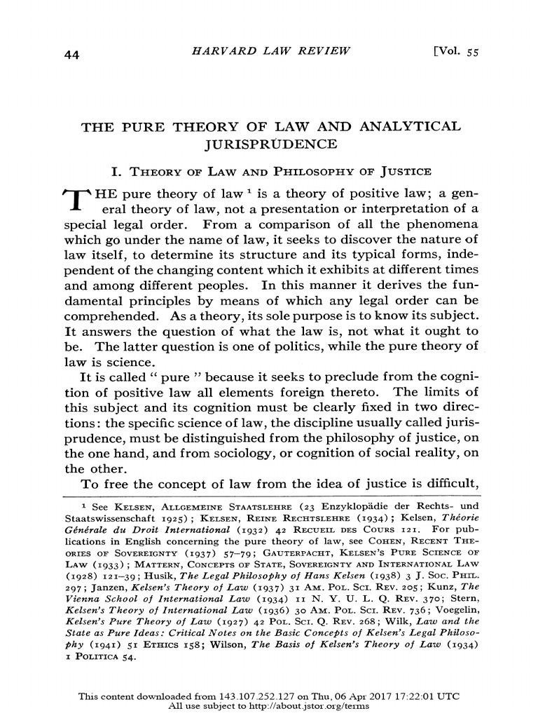 Pure Theory of Law Explained | PDF | Jurisprudence | Constitution