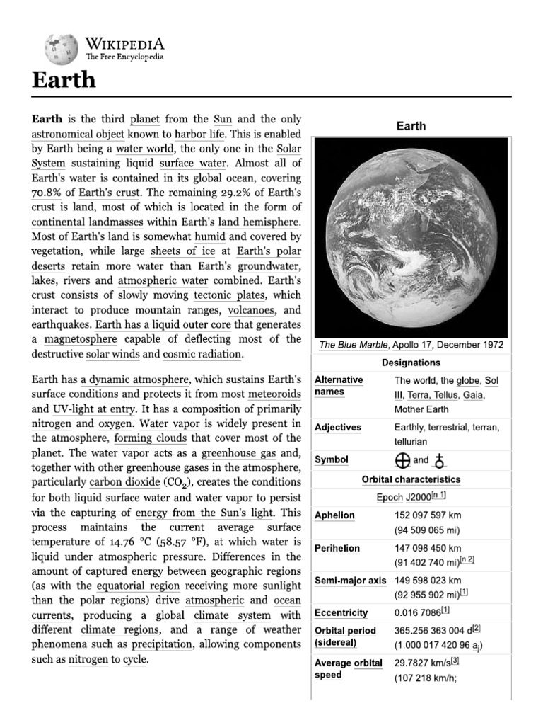 Earth | PDF