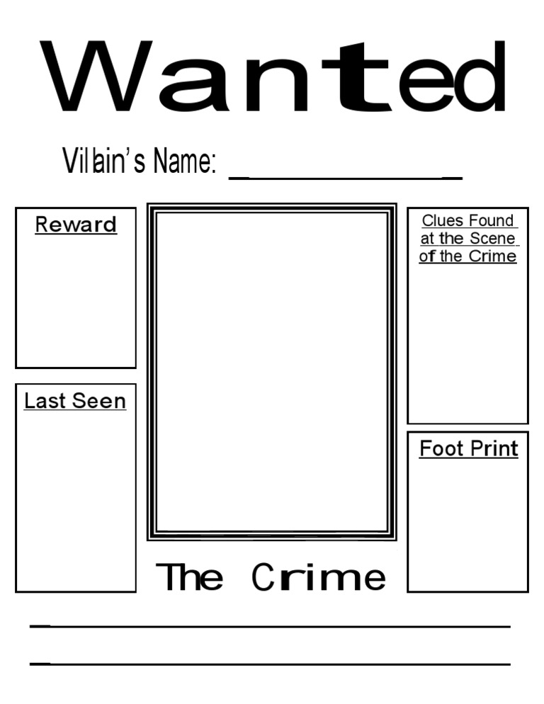 Villain Wanted: Crime Scene Clues | PDF