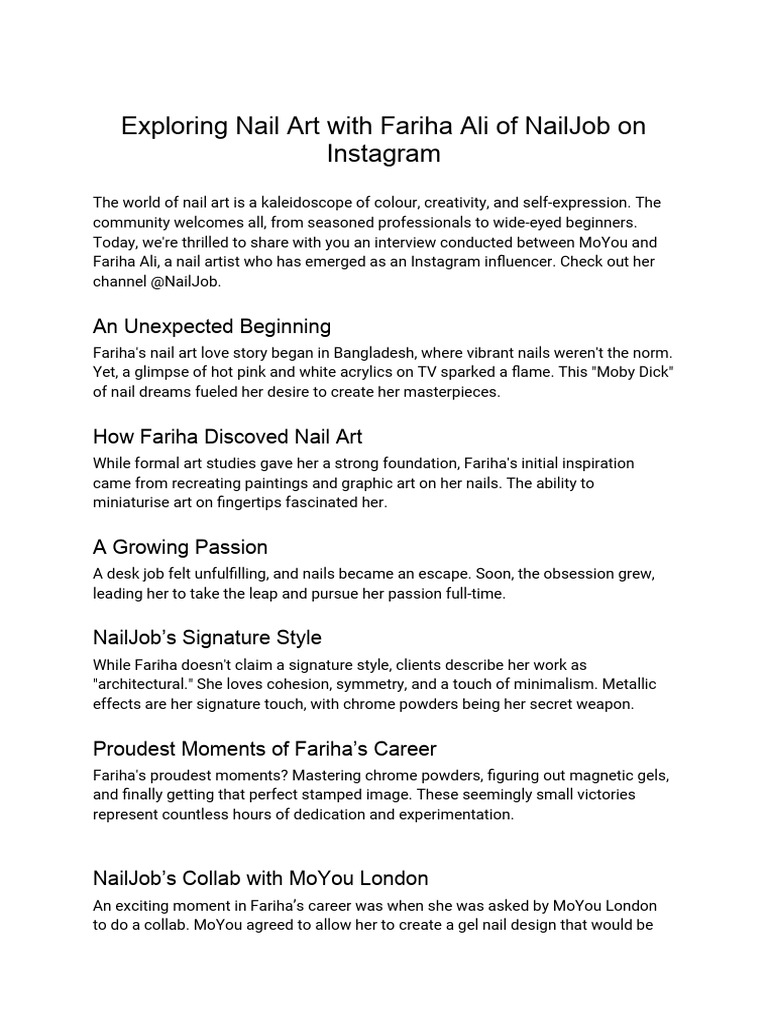 6-The Nail Architect - Inside The Creative Vision of Fariha Ali | PDF