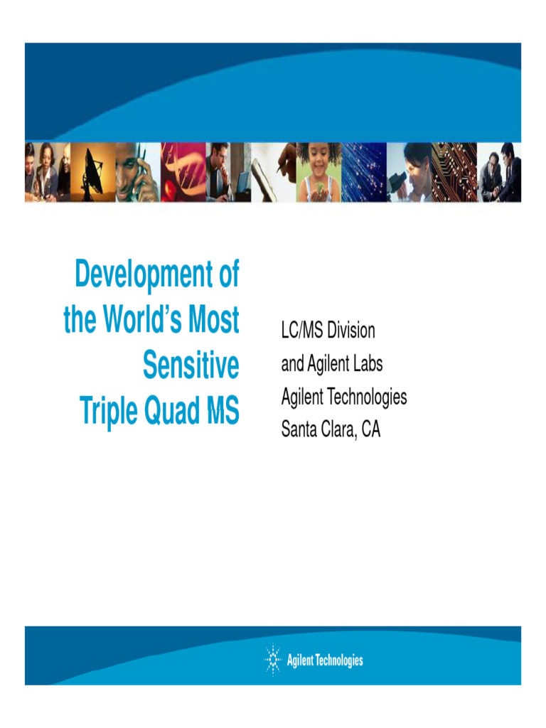 6490LCMS QQQ Presentation | PDF | Signal To Noise Ratio | Electrospray Ionization