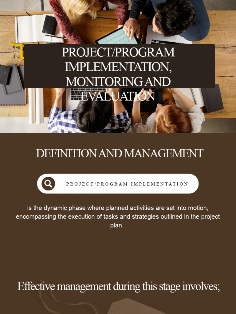 Projectprogram Implementation, Monitoring and Evaluation | Download ...