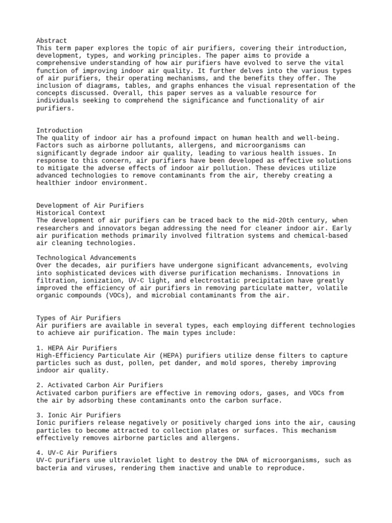 Air Purifier Mechanism | PDF | Pollution | Environmental Issues