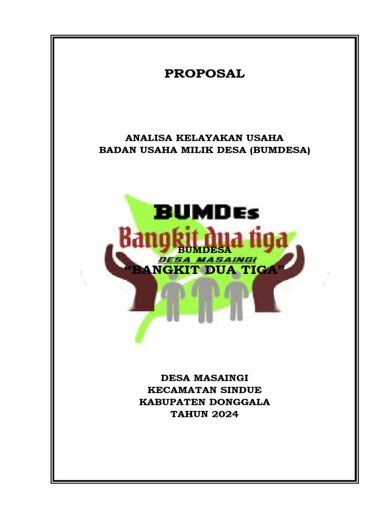 Proposal Penyertaan Modal BUMDesa 2024 | PDF | Bisnis | Pengelolaan Keuangan & Uang