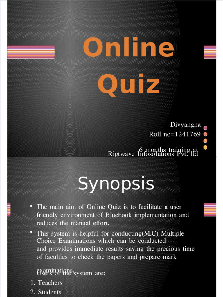 Dokumen - Tips Online Quiz Project | Download Free PDF | Internet ...