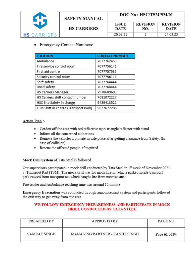 Emergency Contact Numbers | PDF