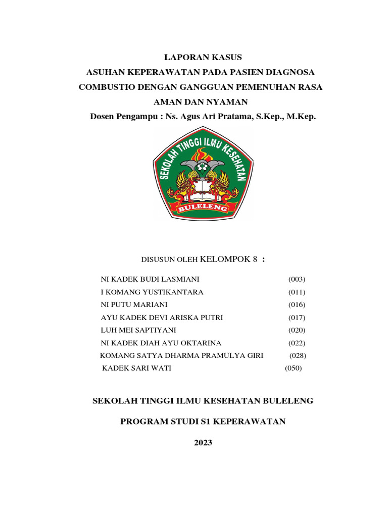 Asuhan Keperawatan Pasien Combustio | PDF | Sains & Matematika
