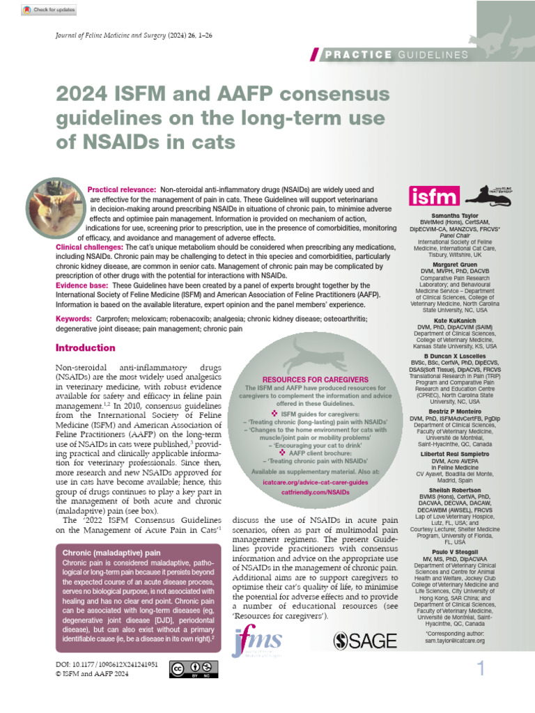 Taylor Et Al 2024 2024 Isfm and Aafp Consensus Guidelines on the Long ...