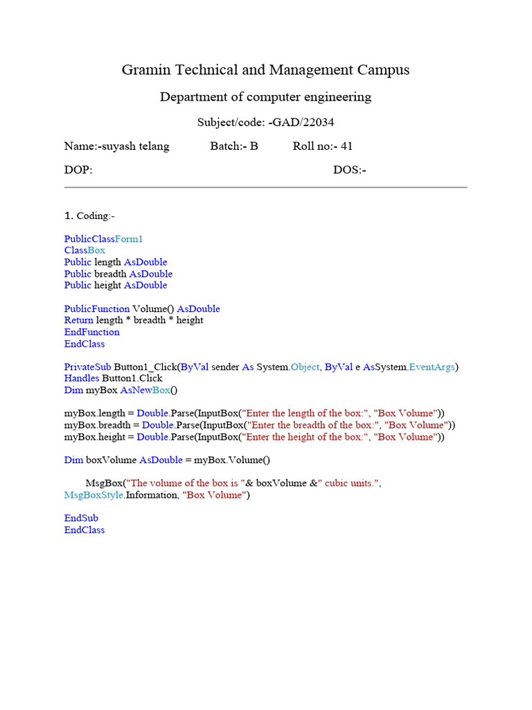 Yogesh 17 Gadpracticaldone | PDF | Computers