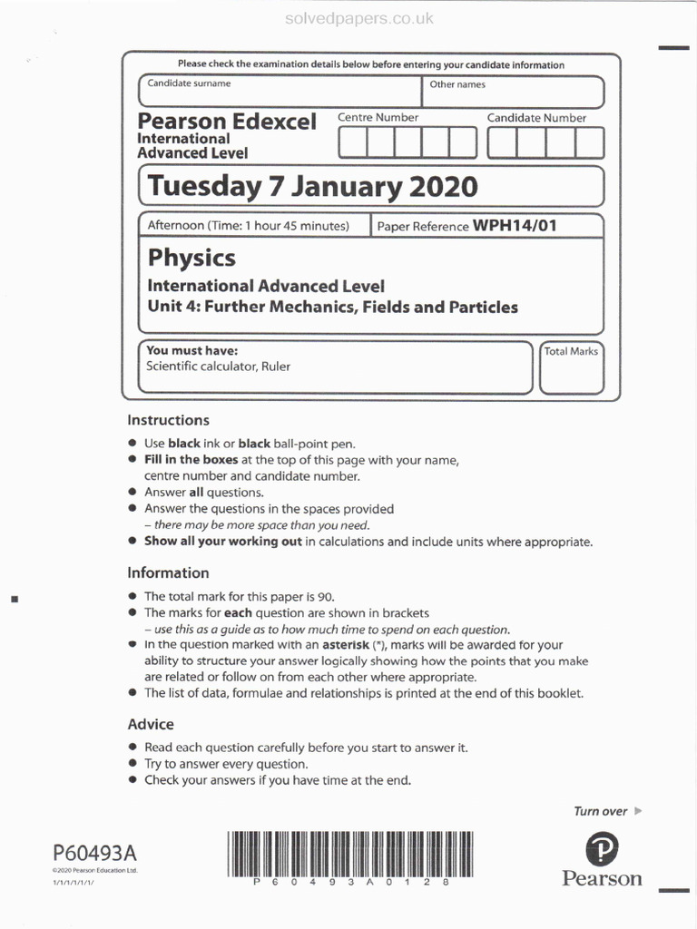 Phy Unit 4 Que Jan 2020 | PDF