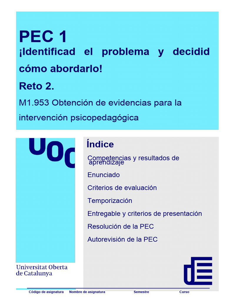 Obtención PEC1 - CAST | PDF | Cuestionario | Evaluación