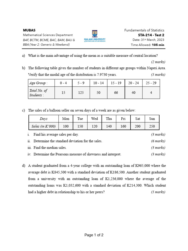 Fundamentals of Statistics | Download Free PDF | Skewness | Sampling (Statistics)