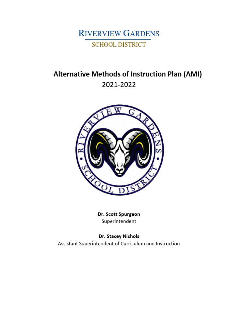 Rgsd Ami Plan 2021-2022 Revised May 20 2021 | PDF | Teachers | Distance ...