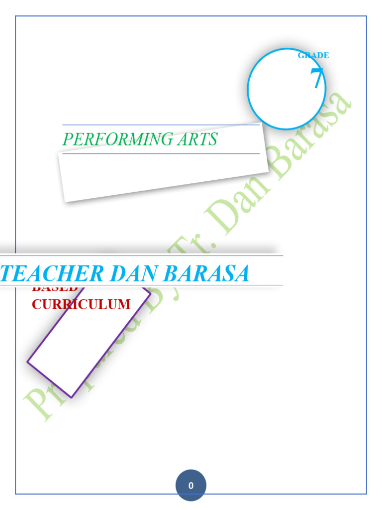 Performing Arts GRD 7 Notes | PDF | Poetry | Scale (Music)