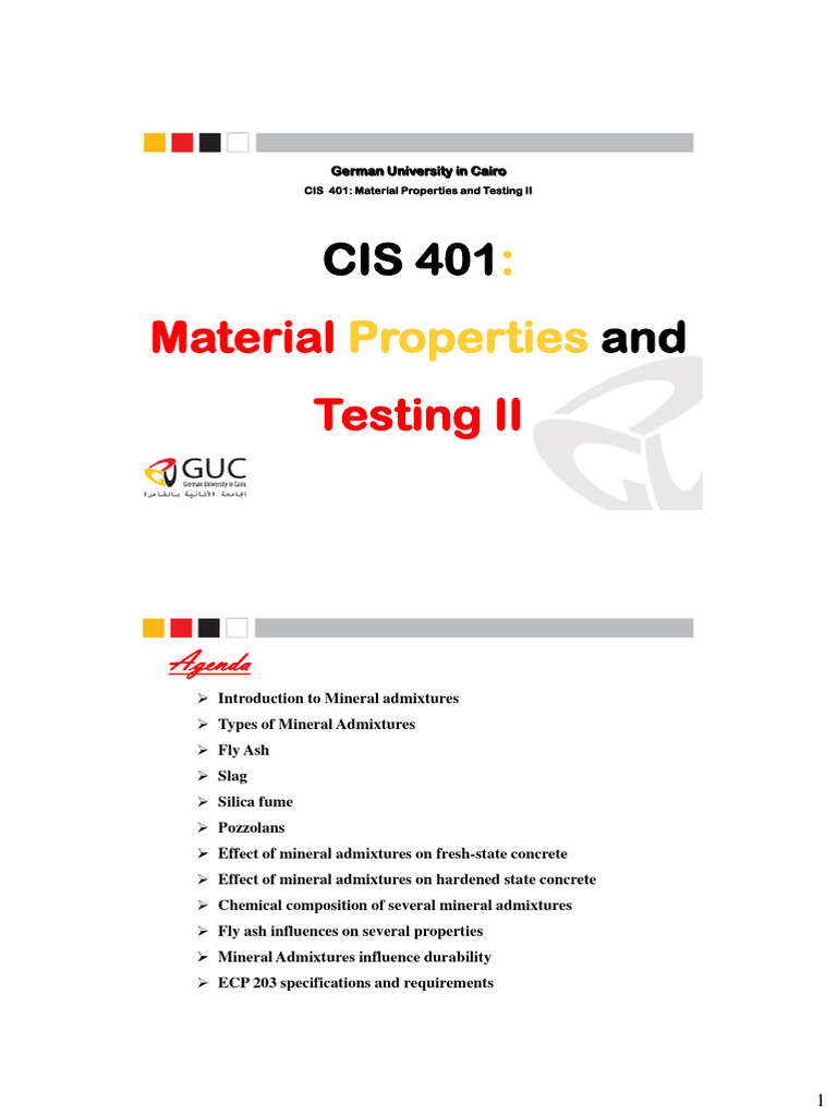Lecture 3 CIS 401 (Lecture Notes) | PDF | Concrete | Cement