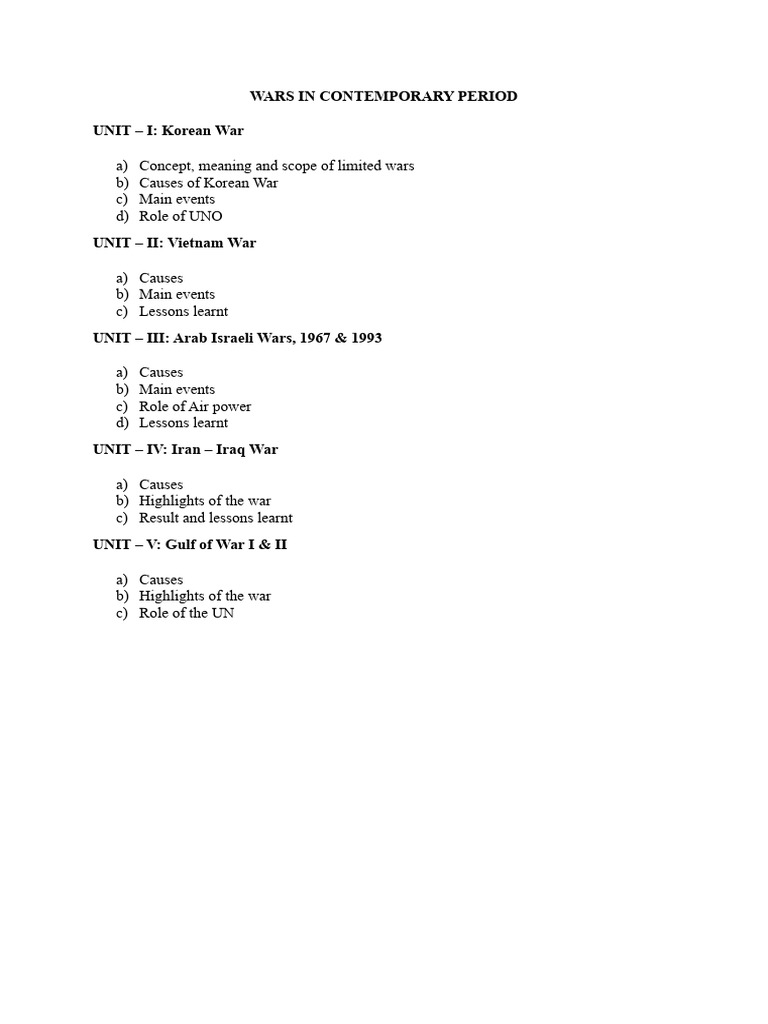 Limited Wars: Korean to Gulf Conflicts | PDF | Vietnam War | Battle Of ...