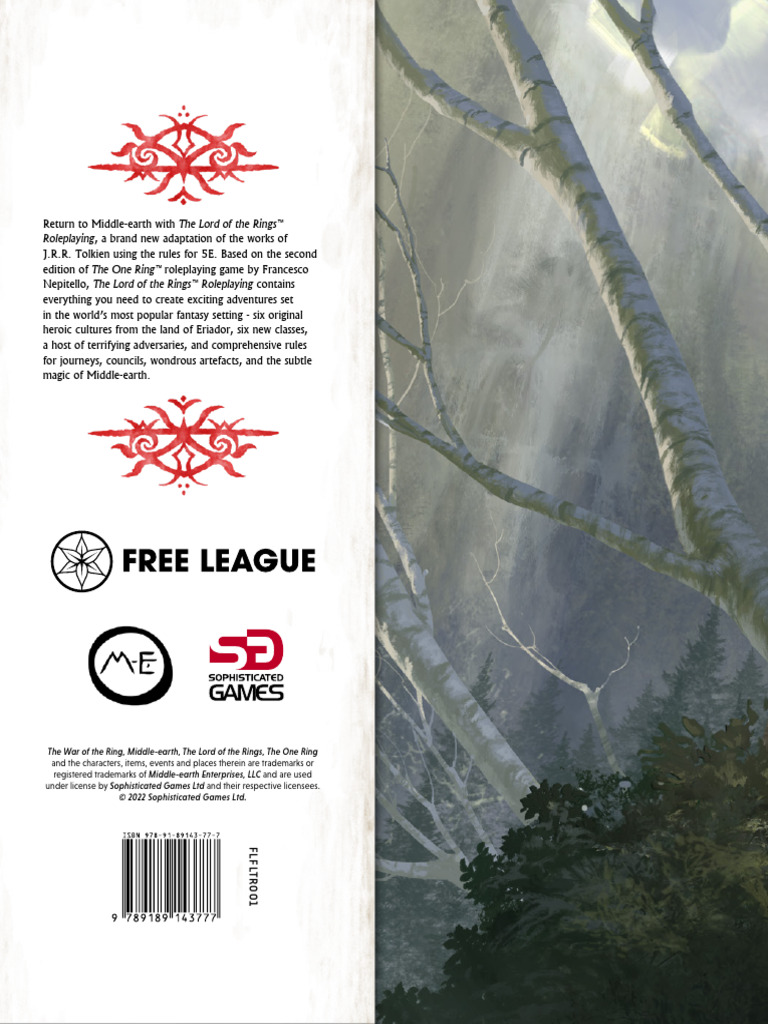 The Lord of The Rings Roleplaying FL Core Rulebook 5e | PDF