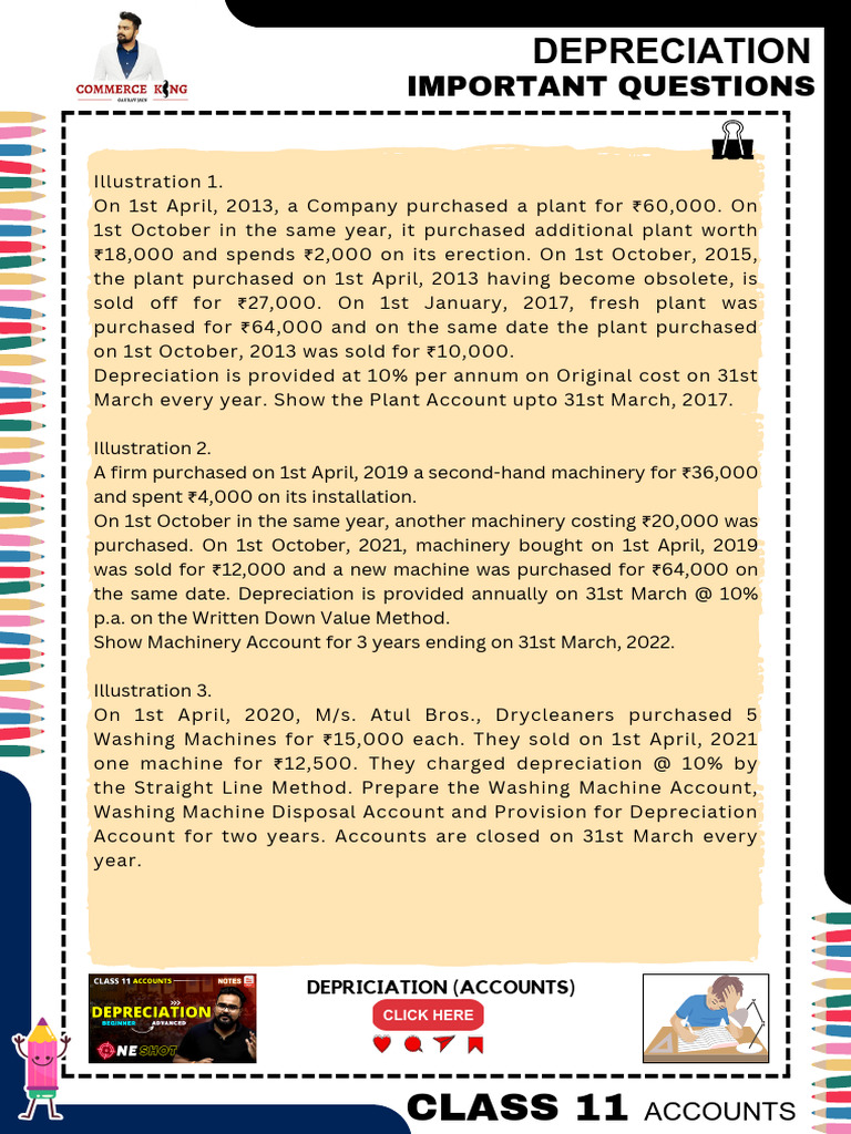 Depreciation Worksheet | PDF | Depreciation | Debits And Credits