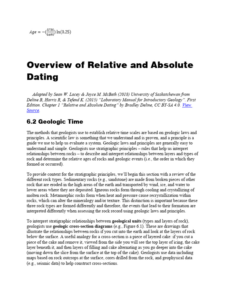 Relative Dating Principles Explained | PDF | Atoms | Geology