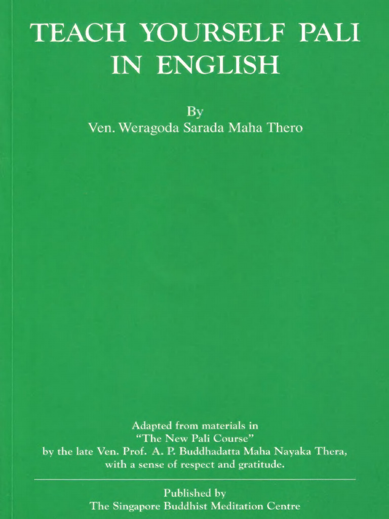 Teach Yourself Pali in English | PDF | Grammatical Gender | Semantics