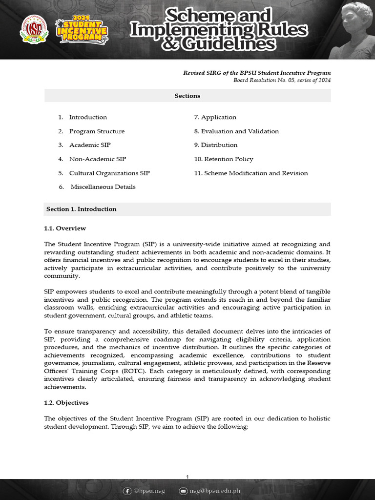 Sip 2024 - Sirg | PDF | Incentive | Reserve Officers' Training Corps