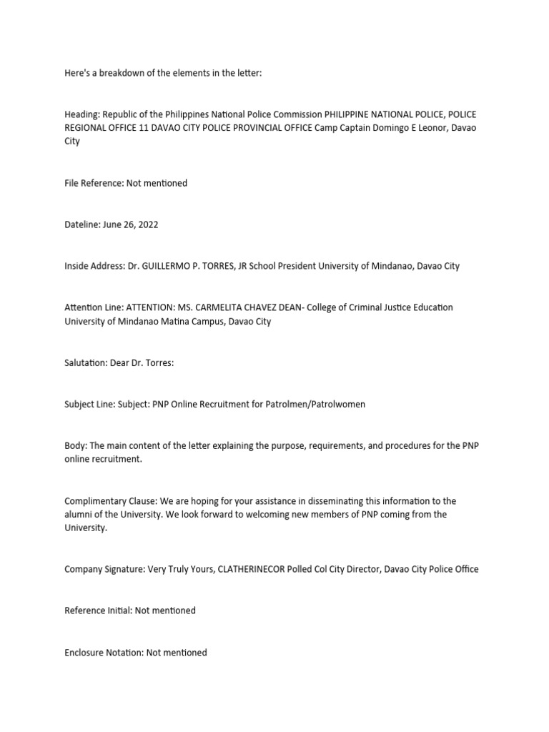 Civilian Letter | Download Free PDF | Law Enforcement | Crime & Violence