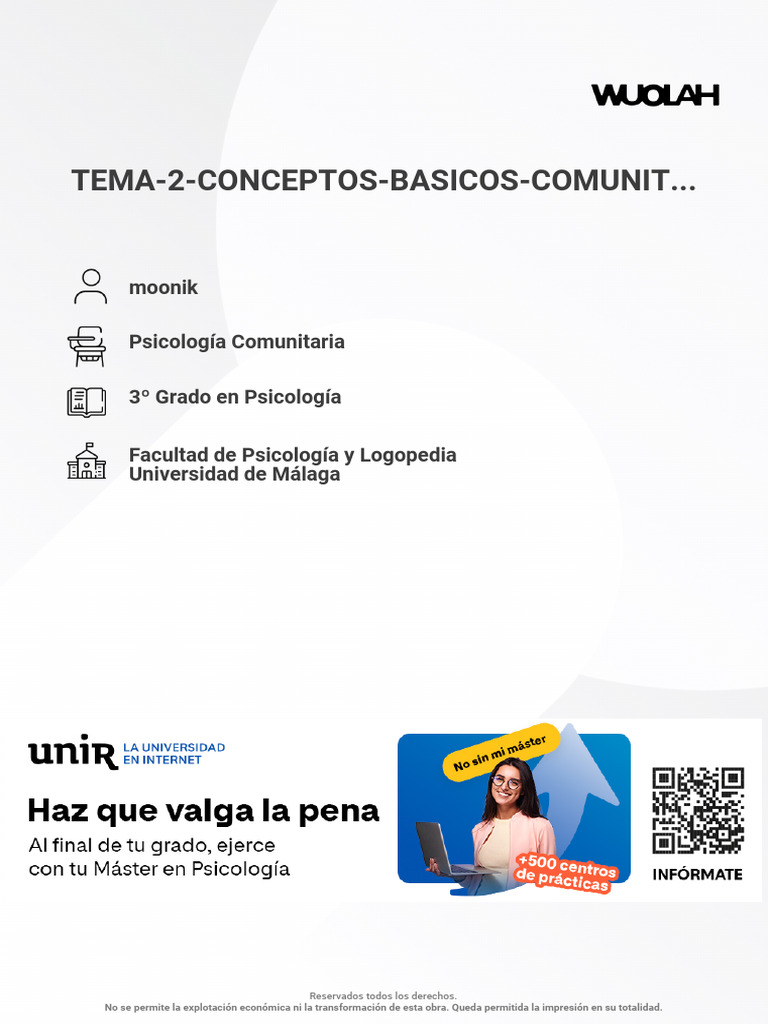 Psicología Comunitaria: Conceptos Básicos | PDF | Felicidad | Bienestar