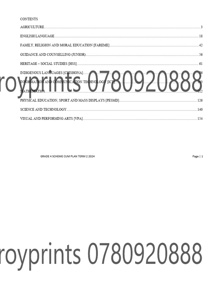 GRADE 4 SCHEME TERM 2 2024 | PDF | Science | Vegetables