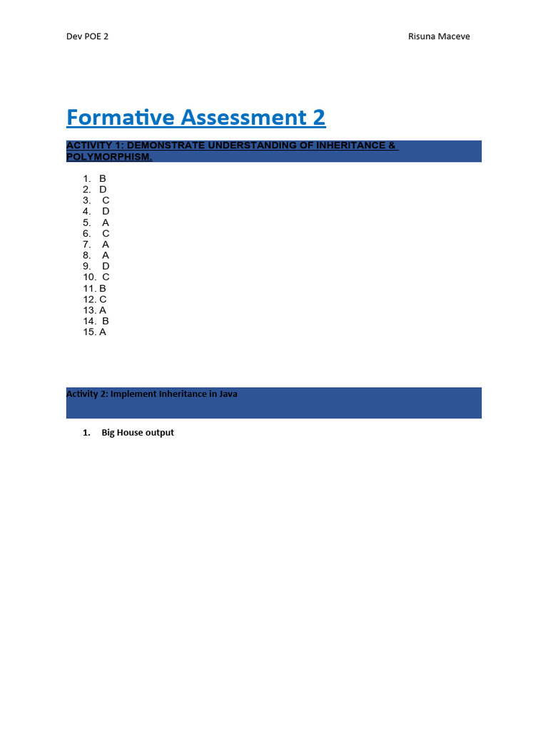 Formative Assessment 2 | PDF