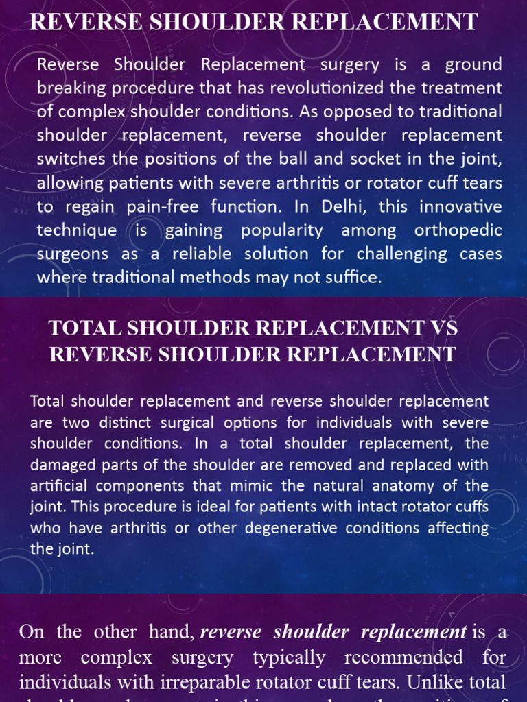 Reverse Shoulder Replacement | PDF | Surgery | Shoulder