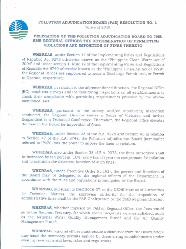 PAB Resolution 2019 01 | PDF