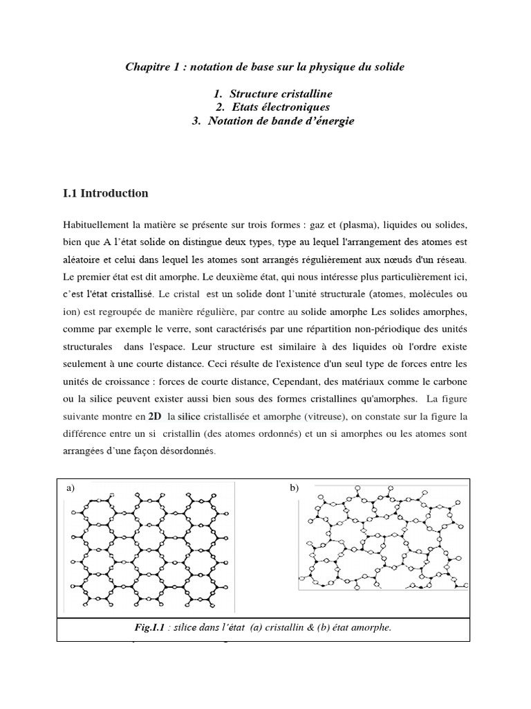 Notation de base en physique du solide | PDF | Théorie des bandes ...