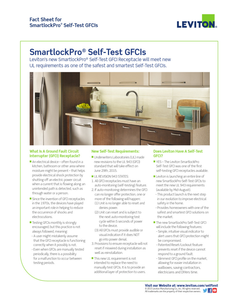 RESI GFCI Selftest Fact Sheet Final | PDF | Electricity | Electrical ...