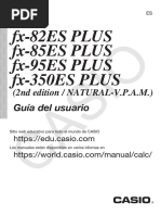 Manual de Usuario Casio FX-991EX (Español - 48 Páginas) PDF | PDF
