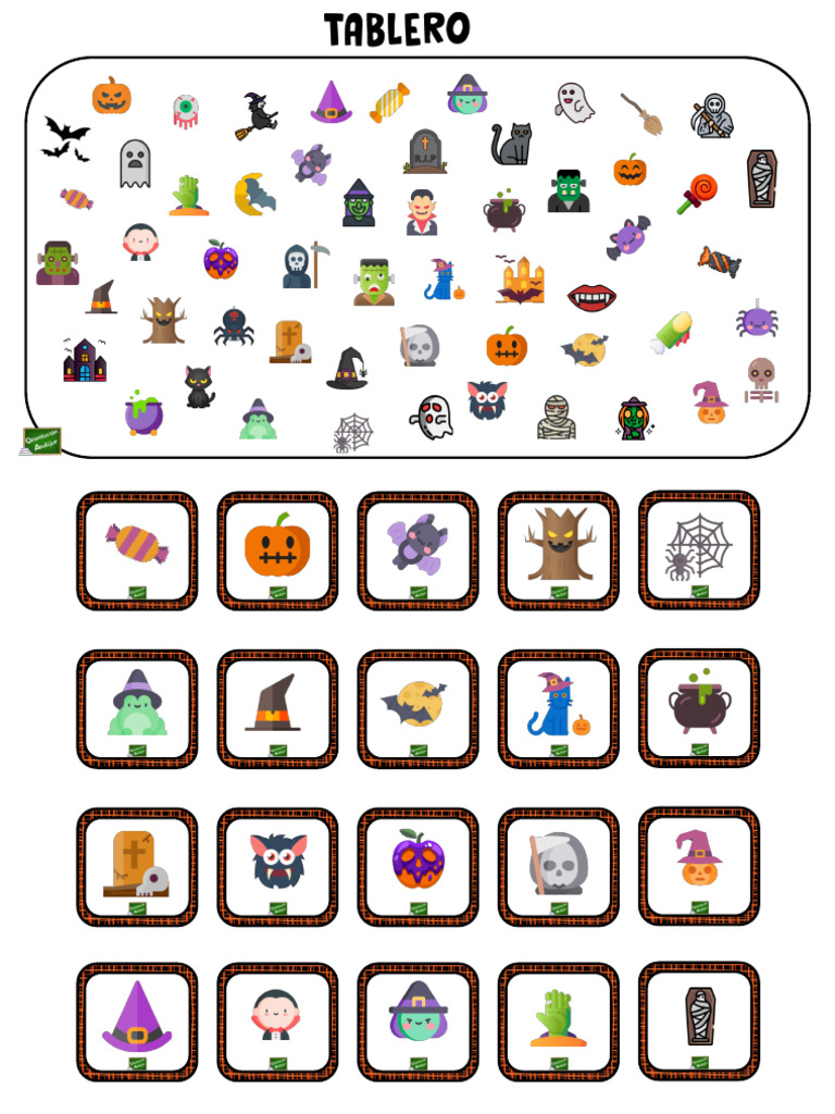 tablero-atencion-busca-y-encuentra-halloween | PDF