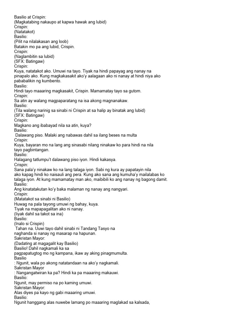 Basilio at Crispin | PDF