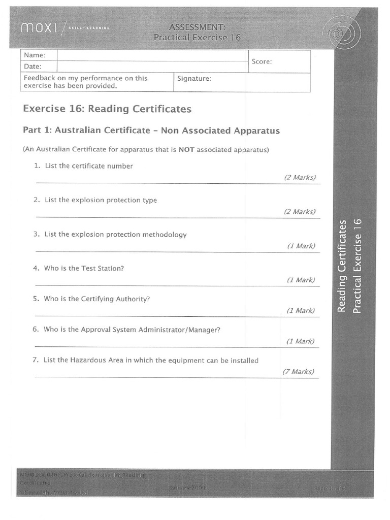ASSESSMENT Pratical Exercise 16 | PDF
