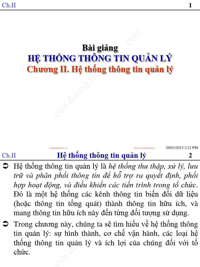 He Thong Thong Tin Quan Ly 2 He Thong Thong Tin Quan Ly | PDF