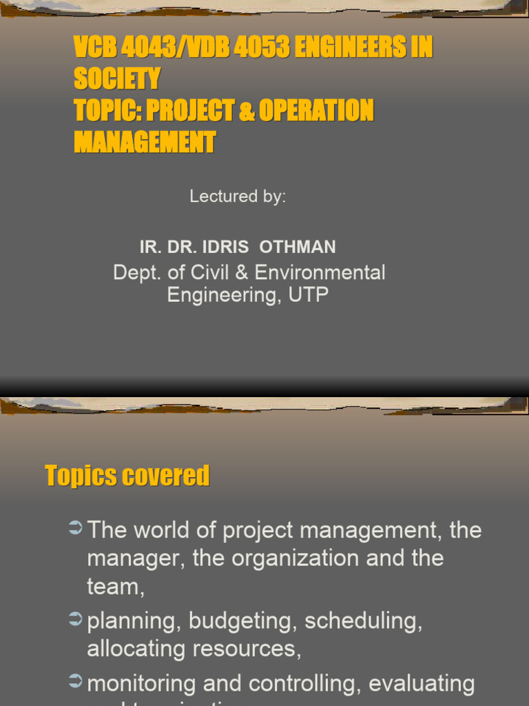 Project Management in Civil Engineering | PDF | Project Management | Business