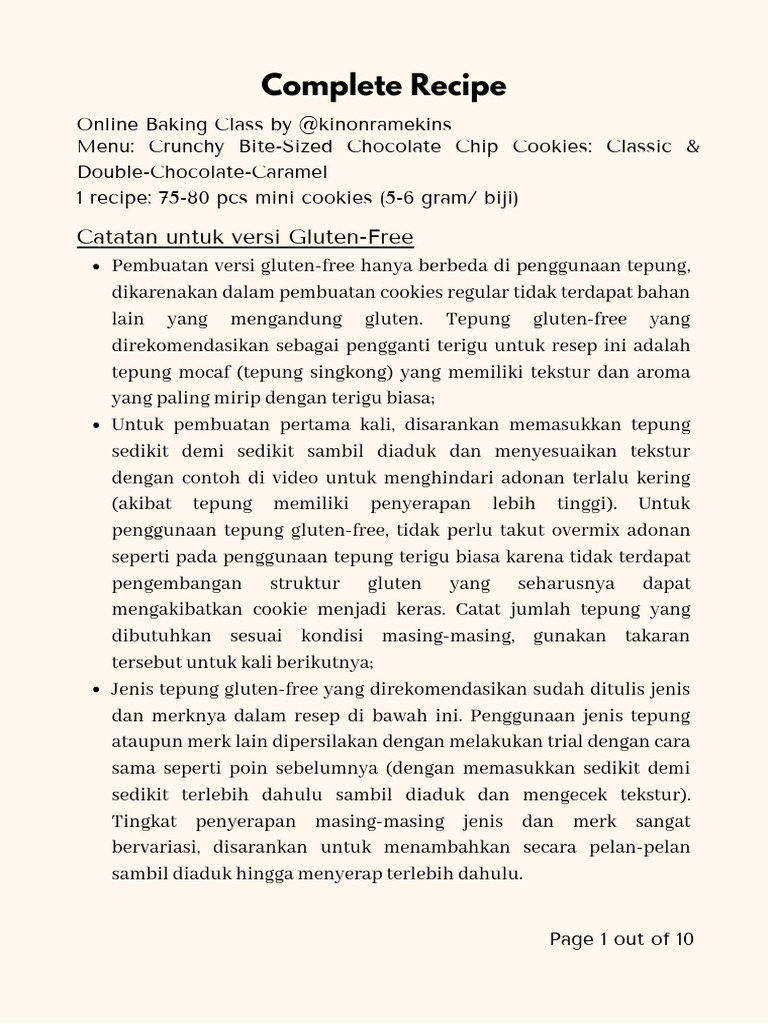 [UPDATED] Complete Recipe - Crunchy Bite-Sized Chocolate Chip Cookies | PDF