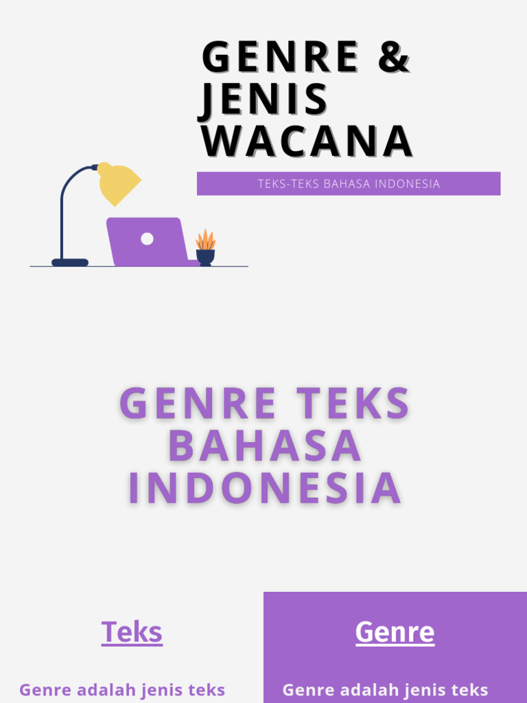 Sebaran Teks Bahasa Indonesia Berdasarkan Genre Dan Jenis Wacana | PDF ...
