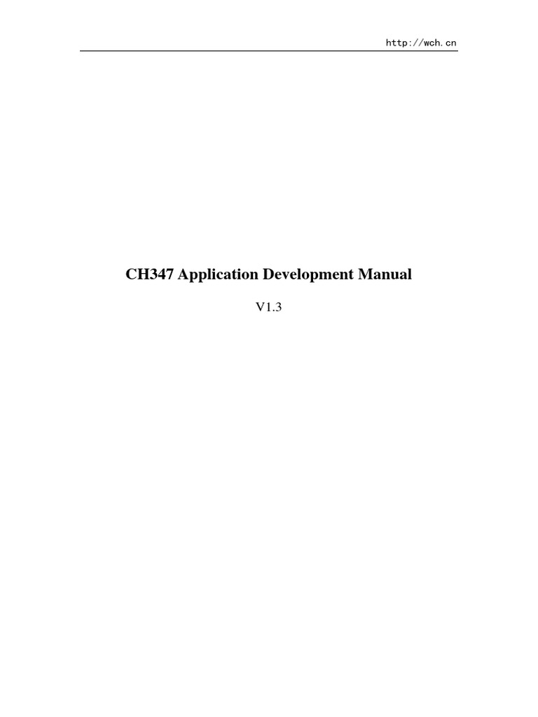 CH347 Application Development Manual | PDF | Usb | Parameter (Computer ...