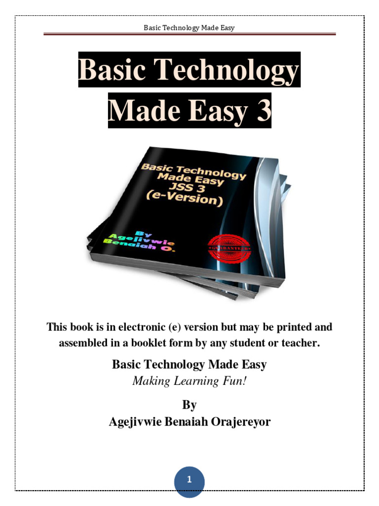 JSS3 Basic Technology (Older Version) Complete Work | PDF | Steel ...
