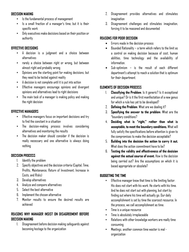 DECISION-MAKING (1) | PDF | Decision Making | Disciplines