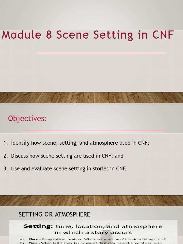CNF Module 8 Scene Setting in CNF | PDF