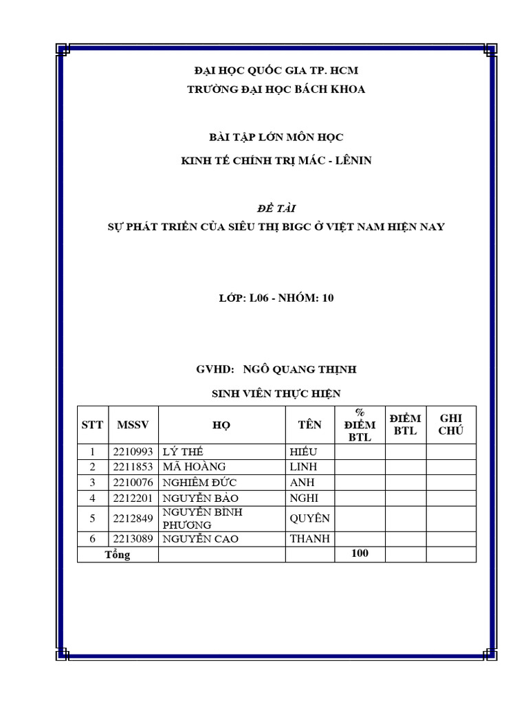 BTL Nhóm 10 - L06 | PDF