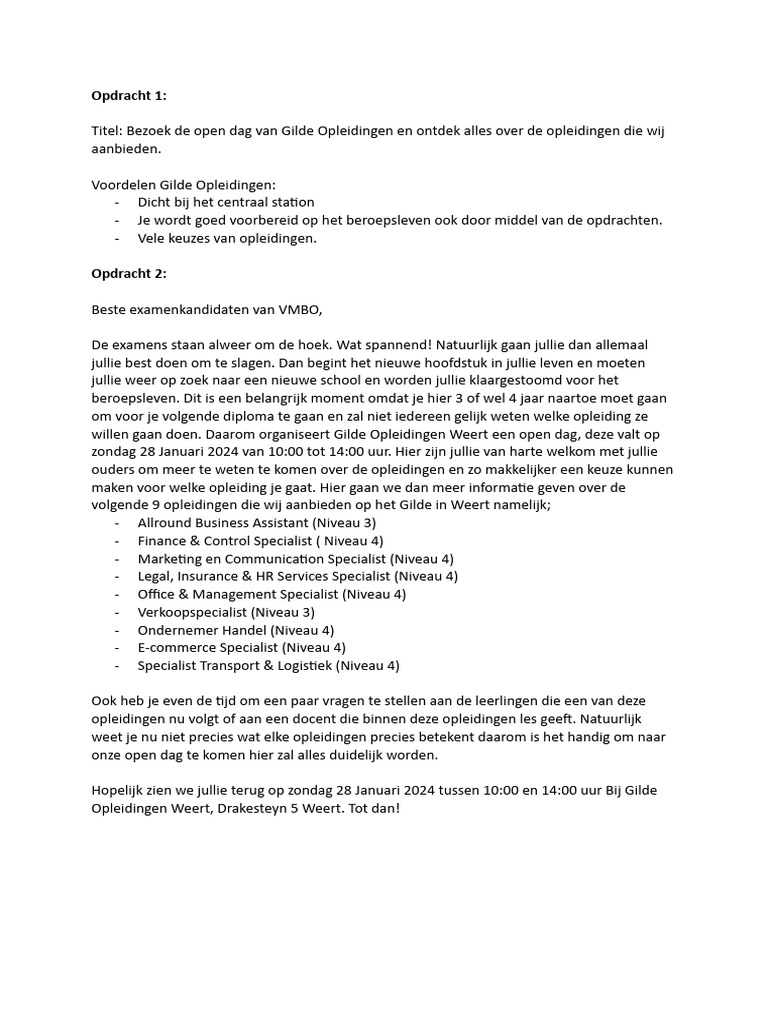 Toets Copywriting | PDF