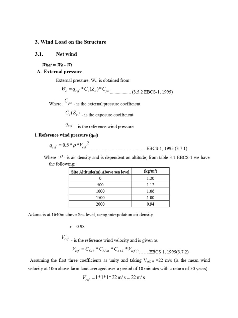 Wind Load on the Structure | PDF | Wound | Pressure