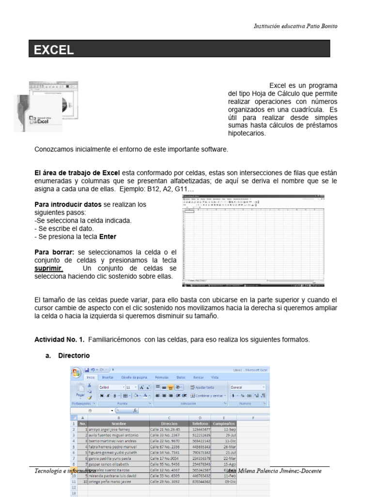 81_excel | PDF | Microsoft Excel | Hoja de cálculo