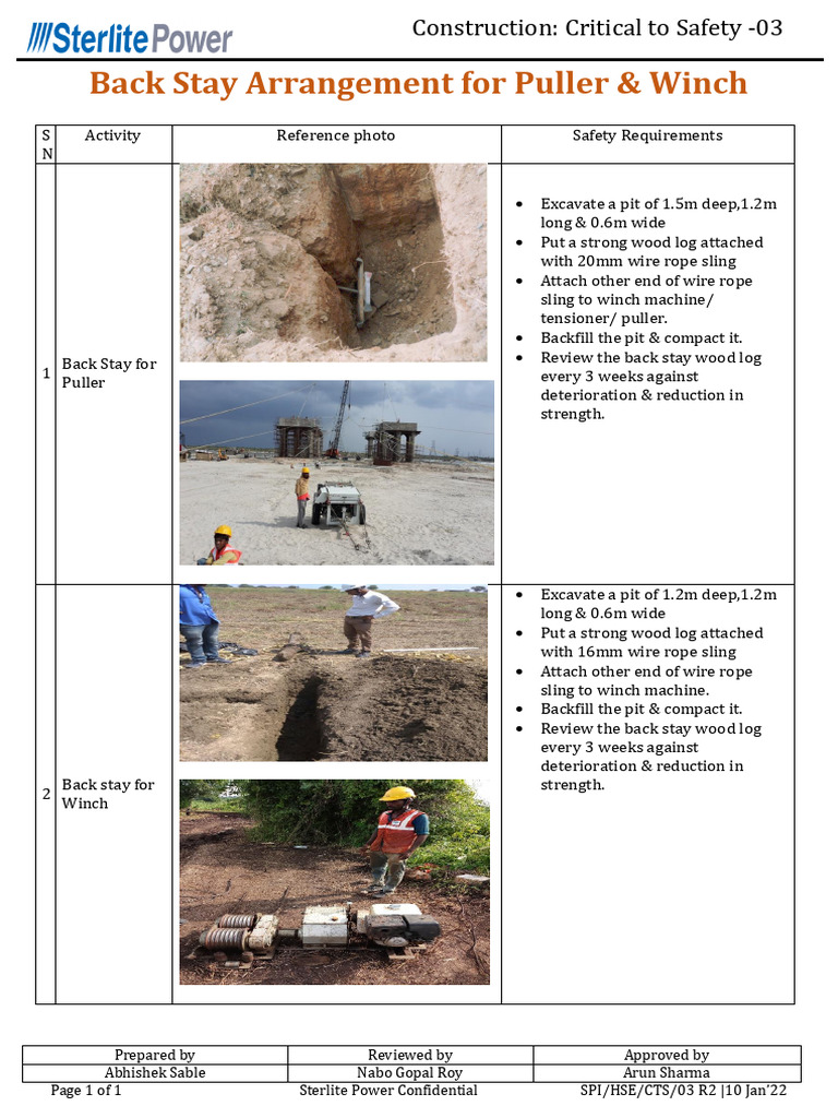 SPI-HSE-CTS-03 - Backstay Arrangement For Puller Winch | PDF ...